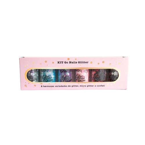 Sedúcete - Go Nails Glitter Hearts and stars GGN05 | Belleza Profesional